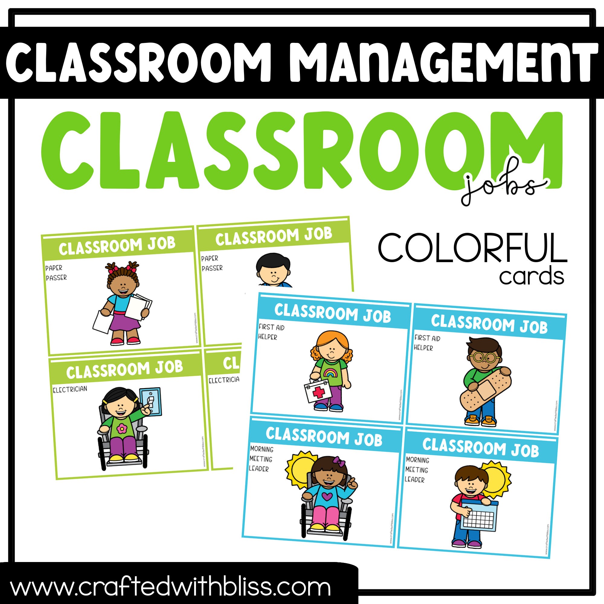 Classroom Jobs Visual Cards | Classroom Management Tool Back to School ...