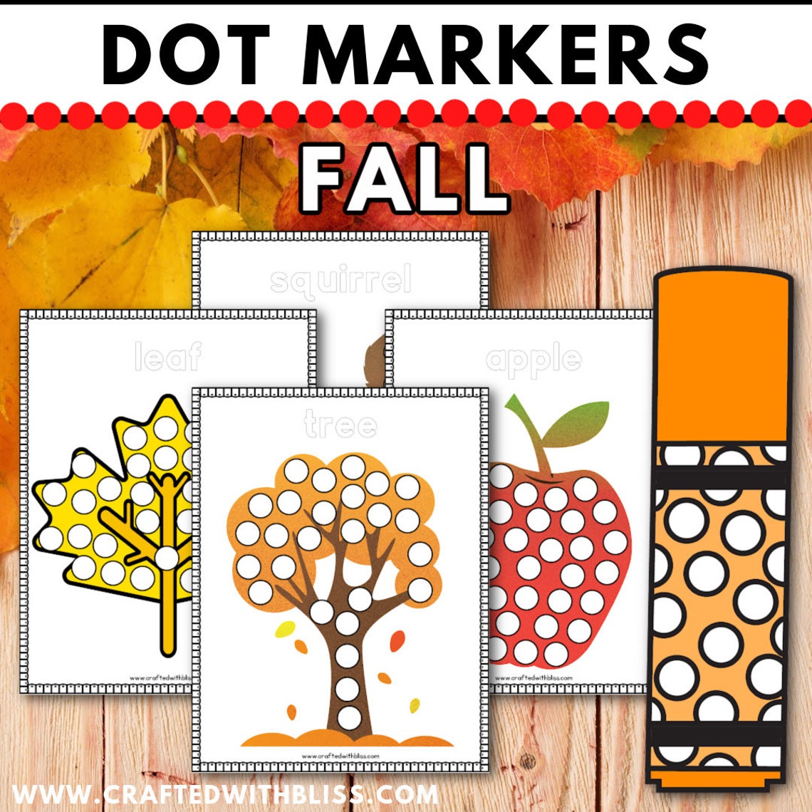 Fall Dot Marker Activity Fall Do-a-dot Marker Fine Motor - Etsy