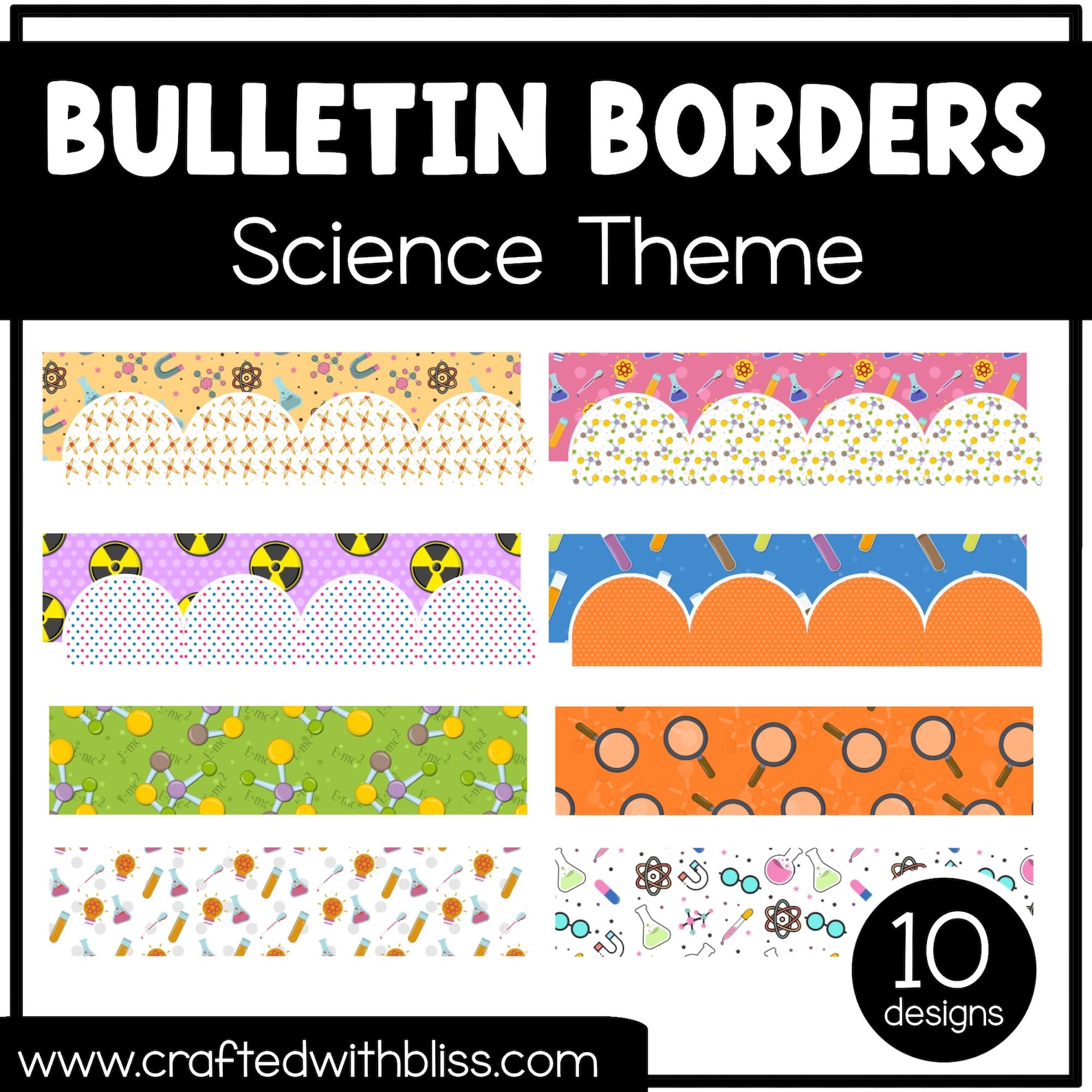 Science Theme Bulletin Board Borders - Etsy