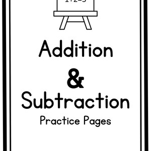 Kindergarten Addition and Subtraction Worksheets Bundle Early Math ...
