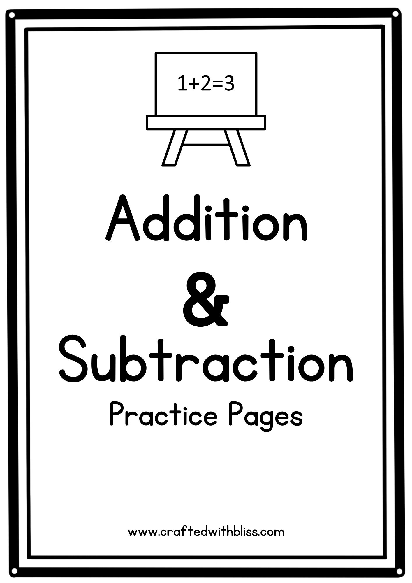 Kindergarten Addition and Subtraction Worksheets Bundle Early Math ...
