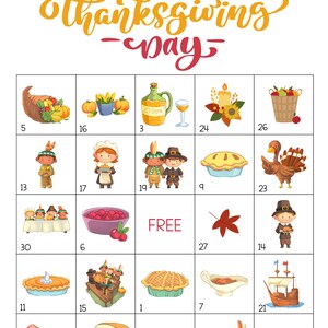 50 Thanksgiving Bingo Cards 5x5 Thanksgiving Bingo Game - Etsy