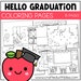 Graduation Coloring Pages for Kids Background Scene End of the Year ...