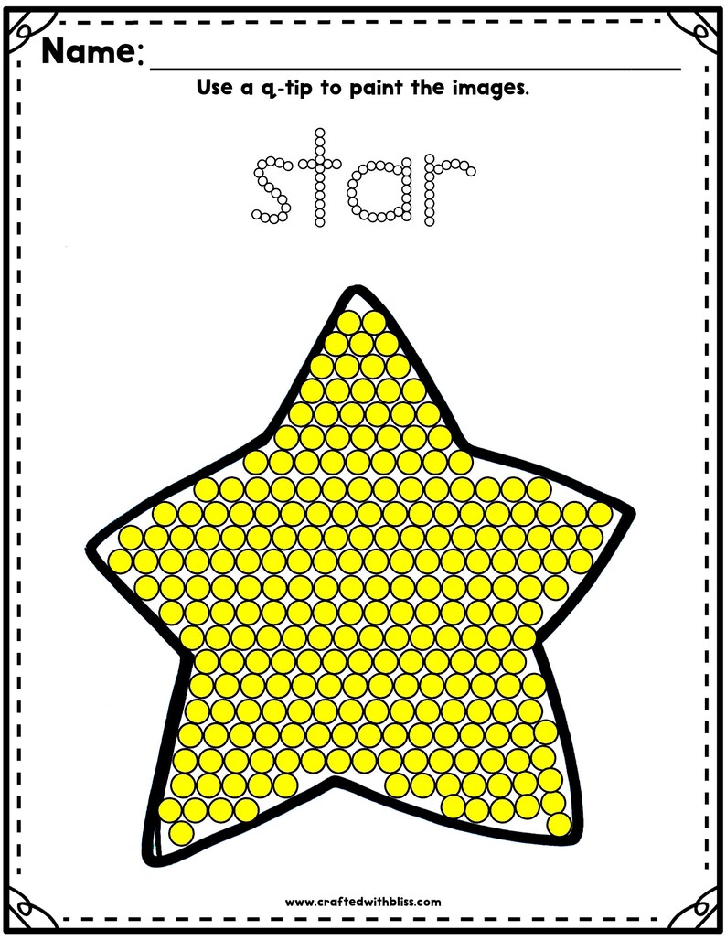 Q-tip Painting Christmas Fine Motor Activity Christmas Craft Dot ...