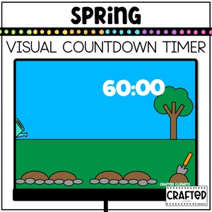 Garden Rainbow Spring Visual Timer Countdown Classroom Management Tool ...