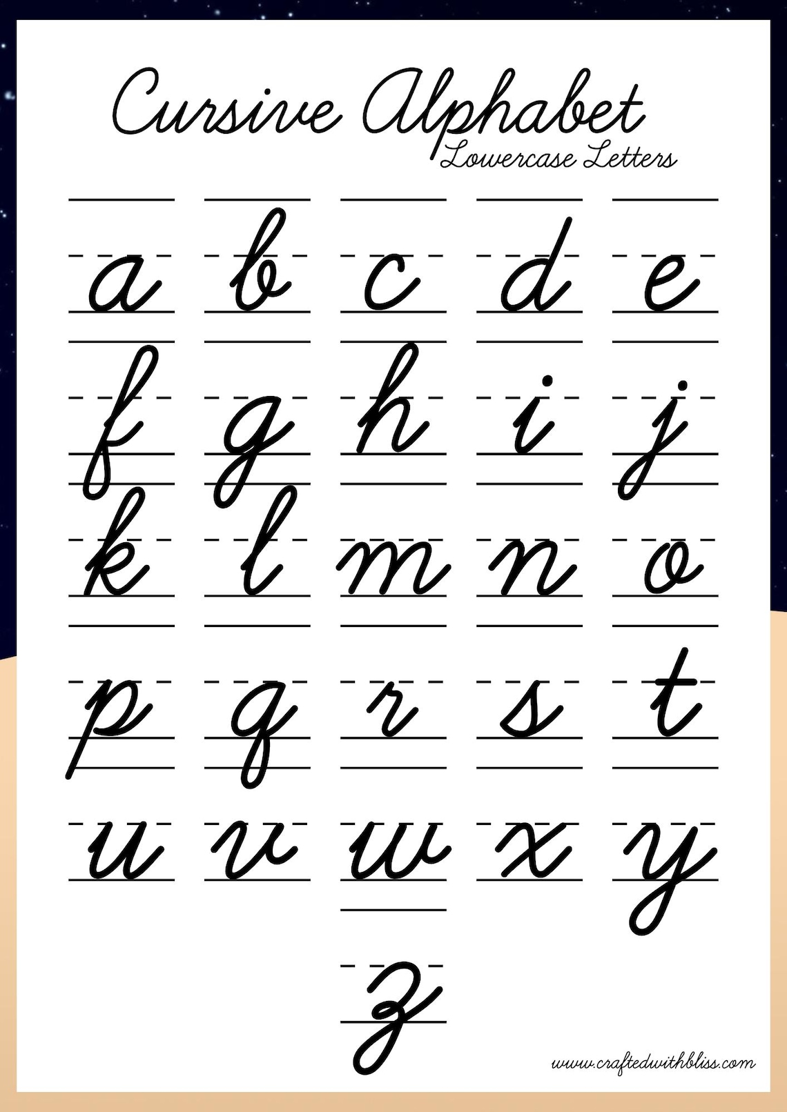 13 Pages Cursive Tracing Worksheet, Alphabet Cursive Printable, Days of ...