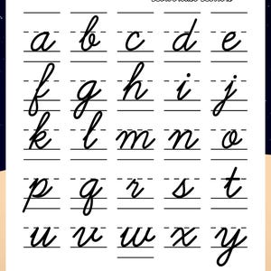 13 Pages Cursive Tracing Worksheet, Alphabet Cursive Printable, Days of ...