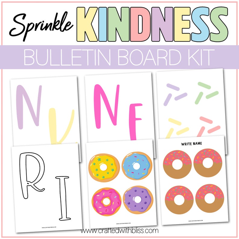 Sprinkle Kindness Bulletin Board Kit Door Classroom Decor Back to ...