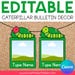Editable Caterpillar Photo Bulletin Decor | Canva Template Back to ...