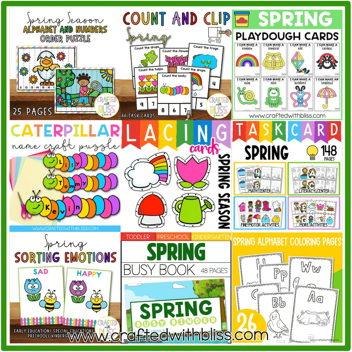 April Preschool-kindergarten Bundle, Easter Spring Kindergarten ...