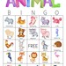 50 Animal Party Bingo Cards Classroom Game, Bingo Game, Animal Party ...