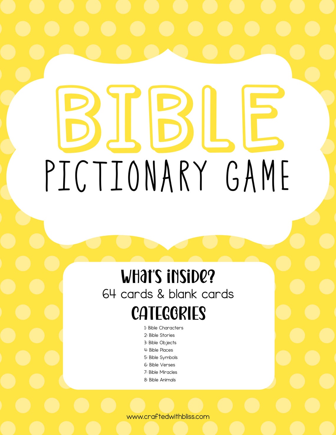 The Ultimate Bible Pictionary Game for Kids - 64 Cards | Ice Breaker ...