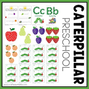 Hungry Caterpillar Preschool Sequencing Movement Game Coloring Pages ...