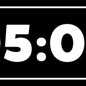 Simple All Black Countdown Timer Classroom Management Tool Commercial ...