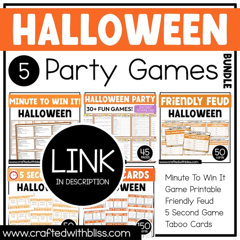 Printable Halloween Party Games for All Bundle 30+ Games - Etsy