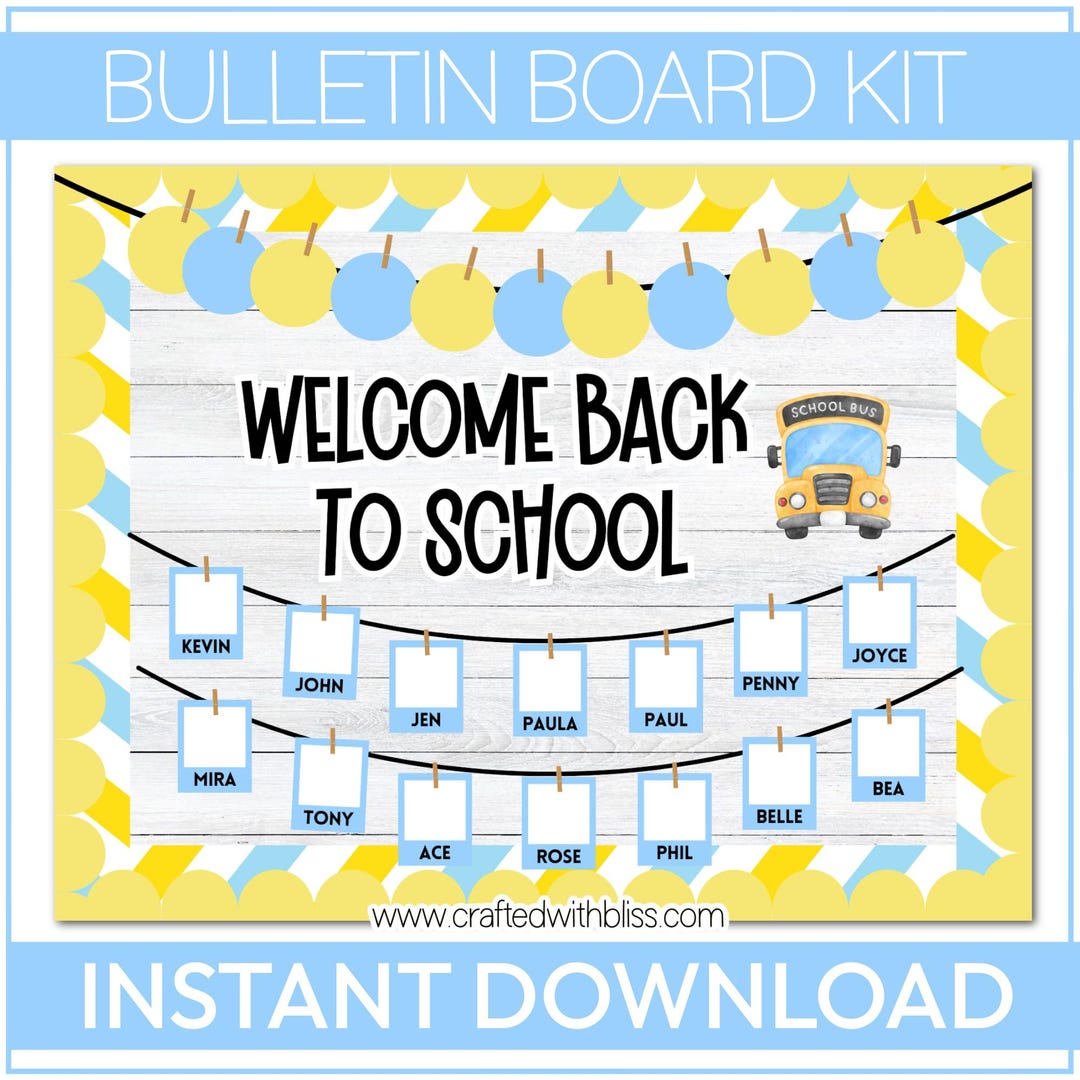 Welcome Back to School Bulletin Board Kit | Classroom Decor - Etsy