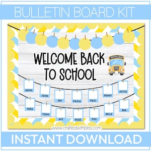 Welcome Back to School Bulletin Board Kit | Classroom Decor - Etsy