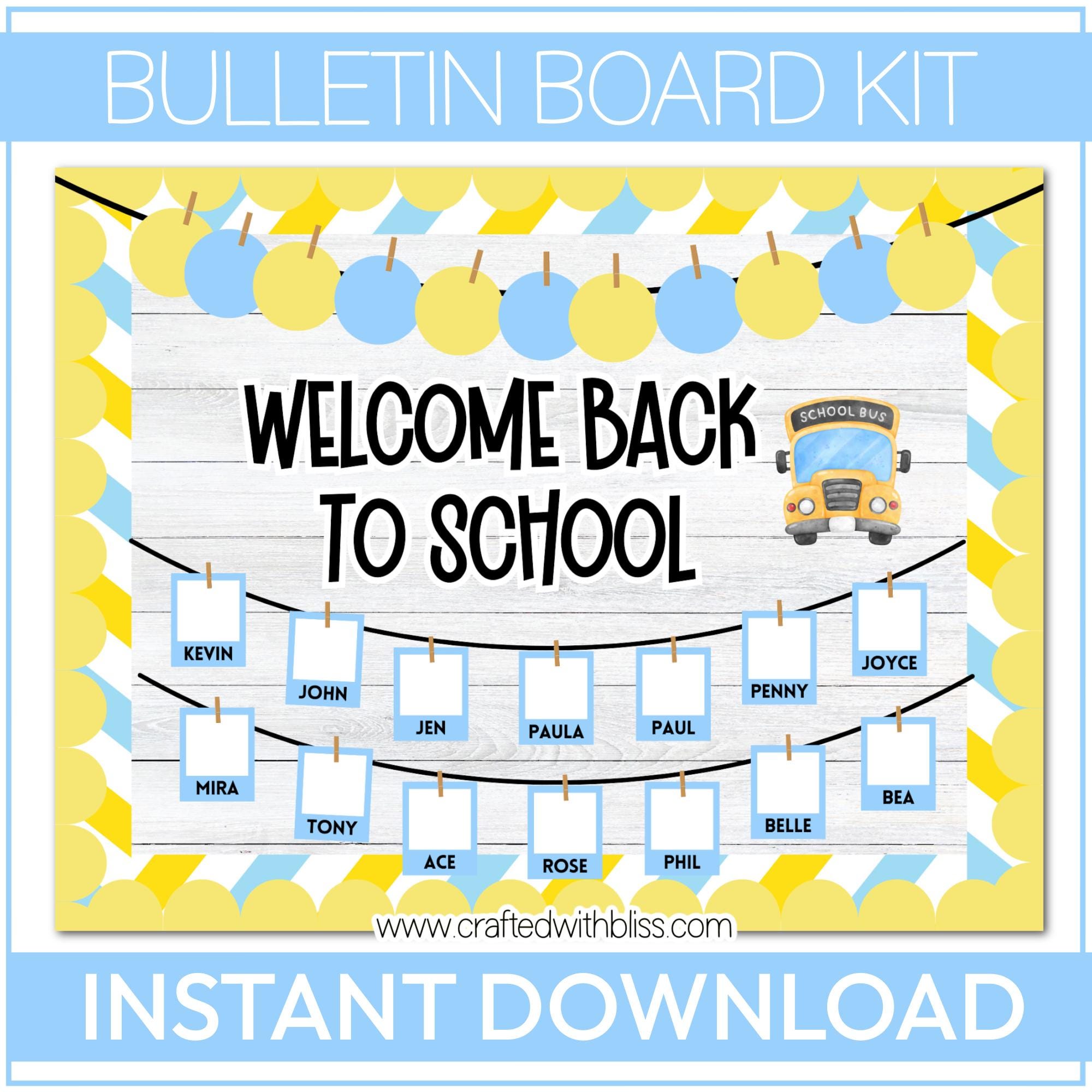 Welcome Back to School Bulletin Board Kit Classroom Decor - Etsy