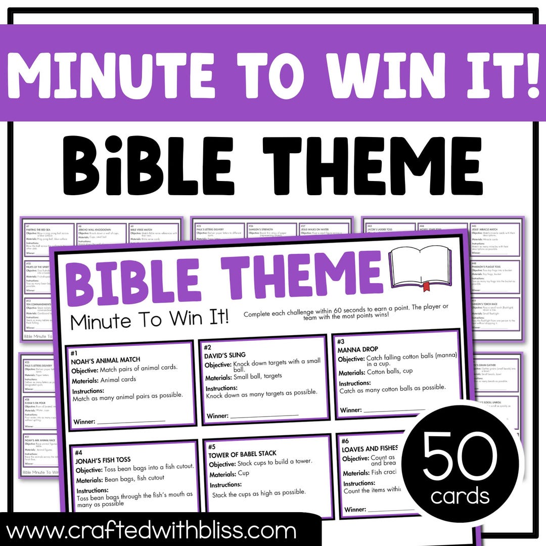 Bible Party Minute Games Night Ice Breaker 50 Games Night Friends ...