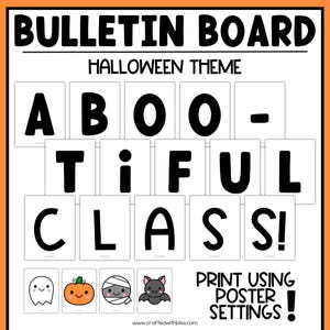 Halloween Bulletin Board Kit Ghost Boo - Etsy