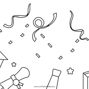 Graduation Coloring Pages for Kids Background Scene End of the Year ...