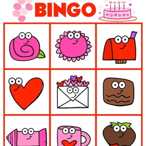 10 Valentine's Day BINGO for Preschool-kindergarten, February Games and ...
