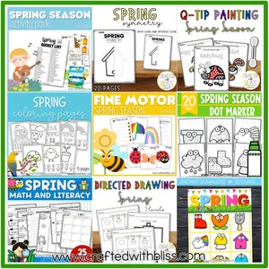 Spring Preschool-kindergarten Bundle, April Kindergarten Activities ...