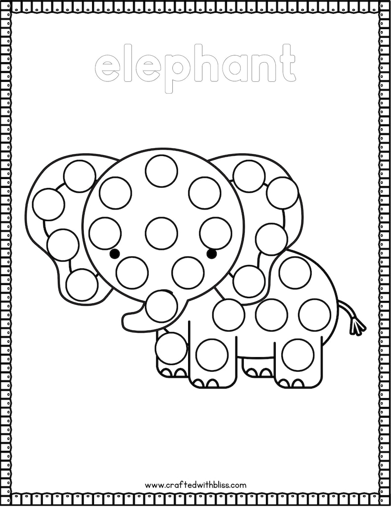 Safari Dot Marker Printable - Etsy
