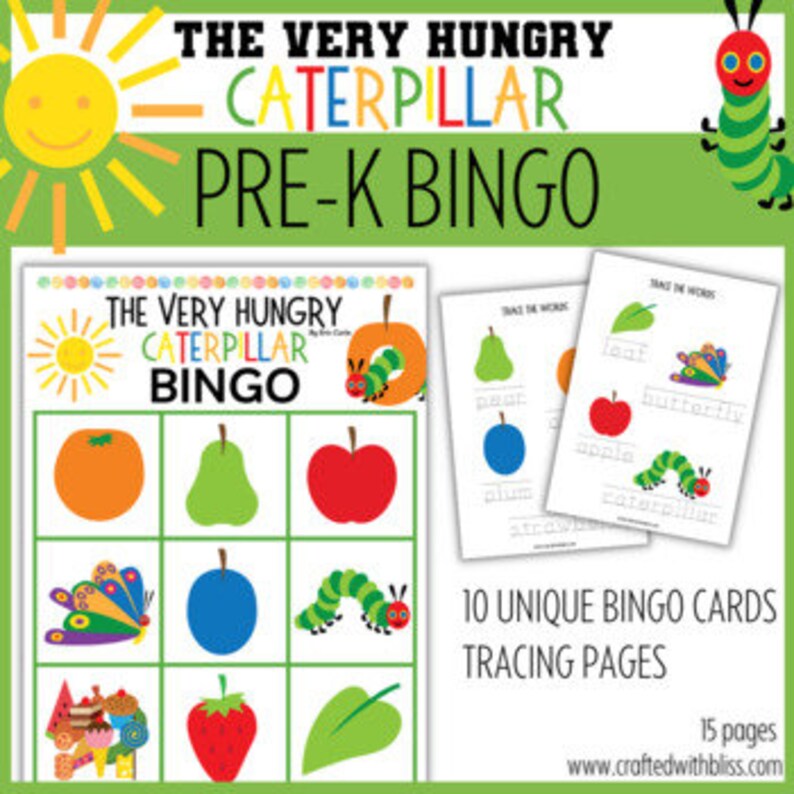 The Very Hungry Caterpillar Activity Bundle 50 Pages | Etsy