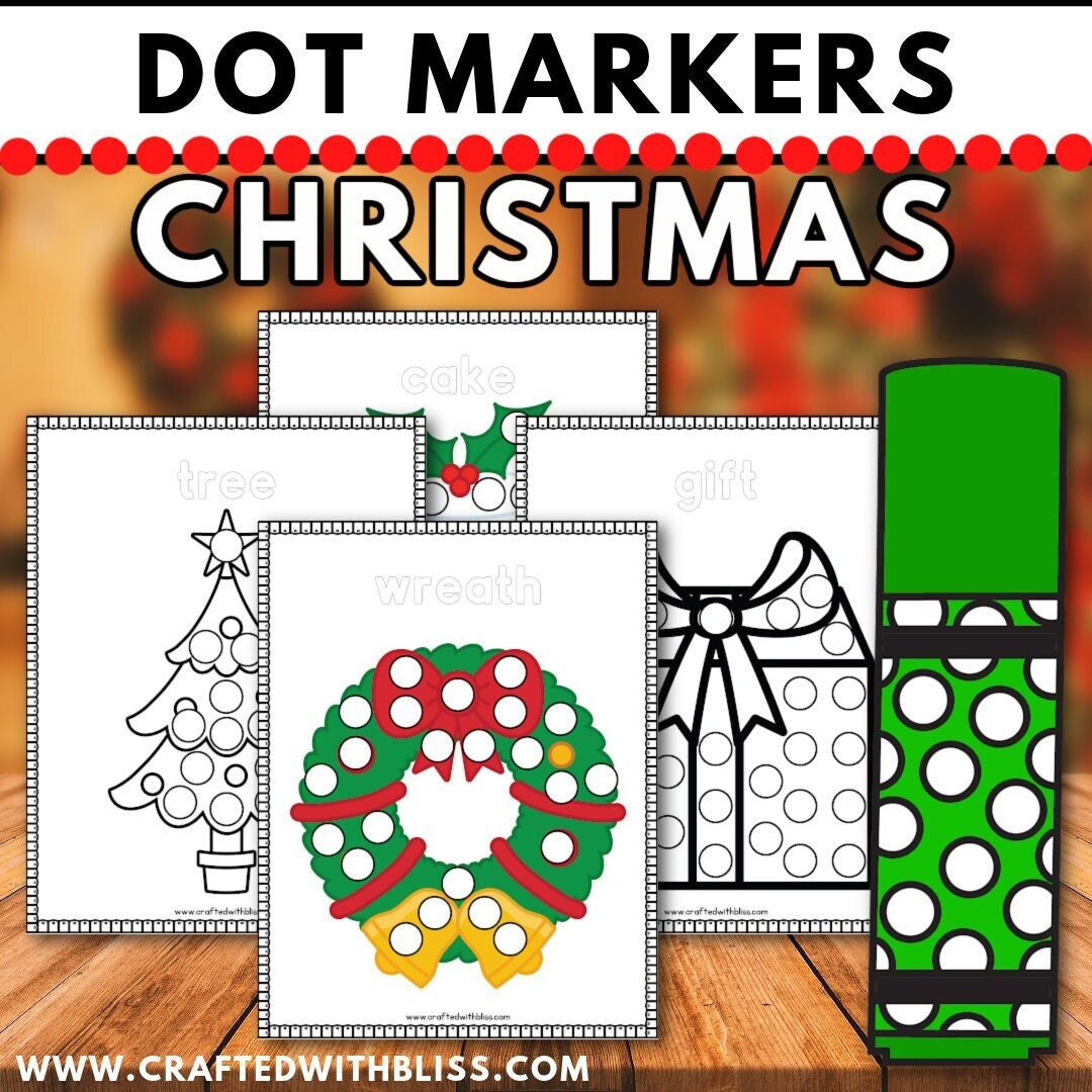 Christmas Dot Marker Activity Christmas Do-a-dot Marker Fine - Etsy