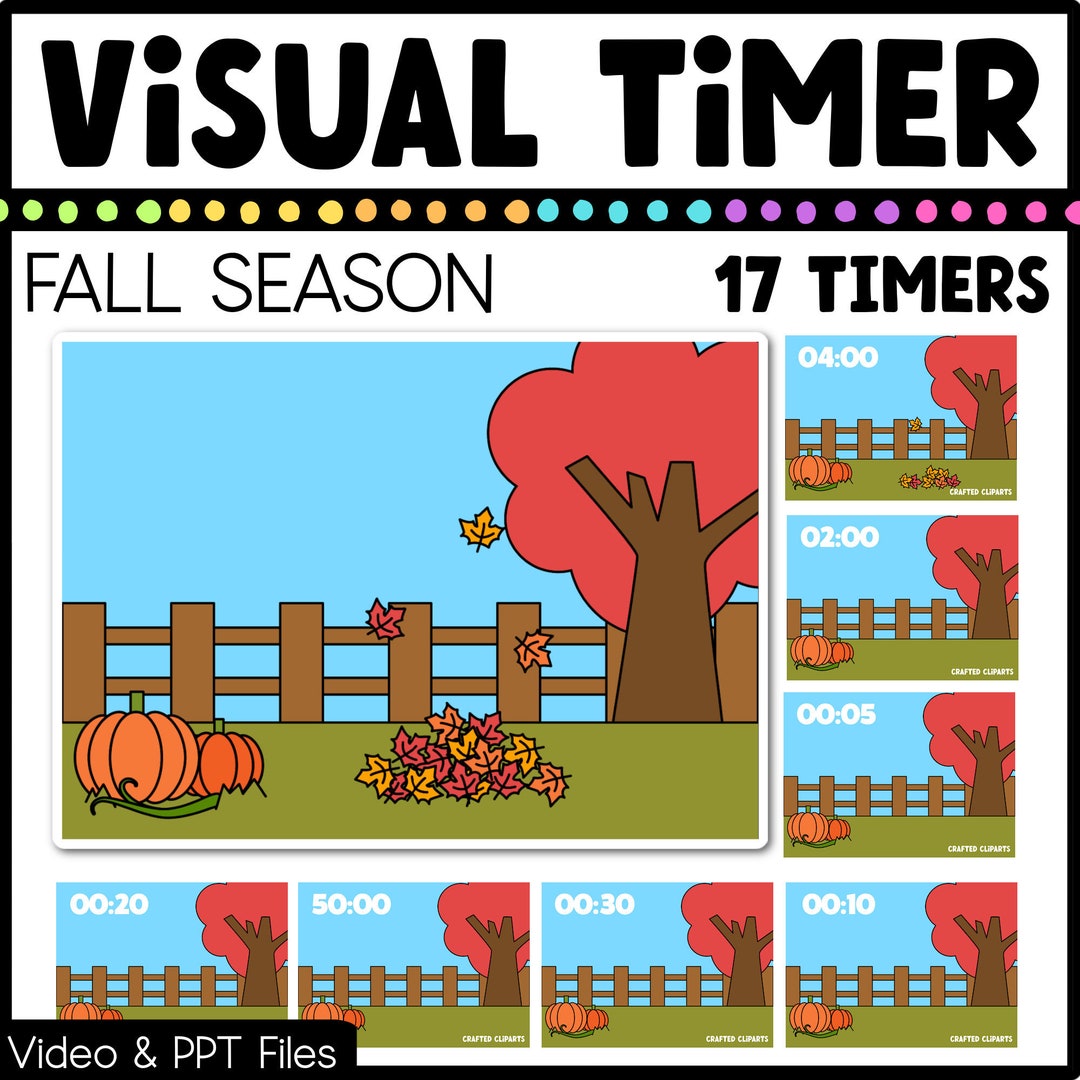 Fall Visual Timer Countdown Classroom Management Tool Transition PPT ...