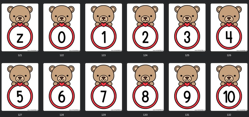 February Teddy Bear Valentine's Day Bulletin Board Letters Numbers ...