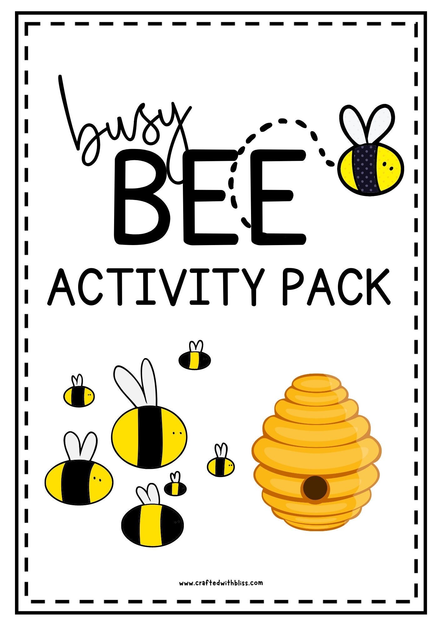 Busy Bee Printable Pack for Pre-k: Explore Literacy, Math, and STEM ...