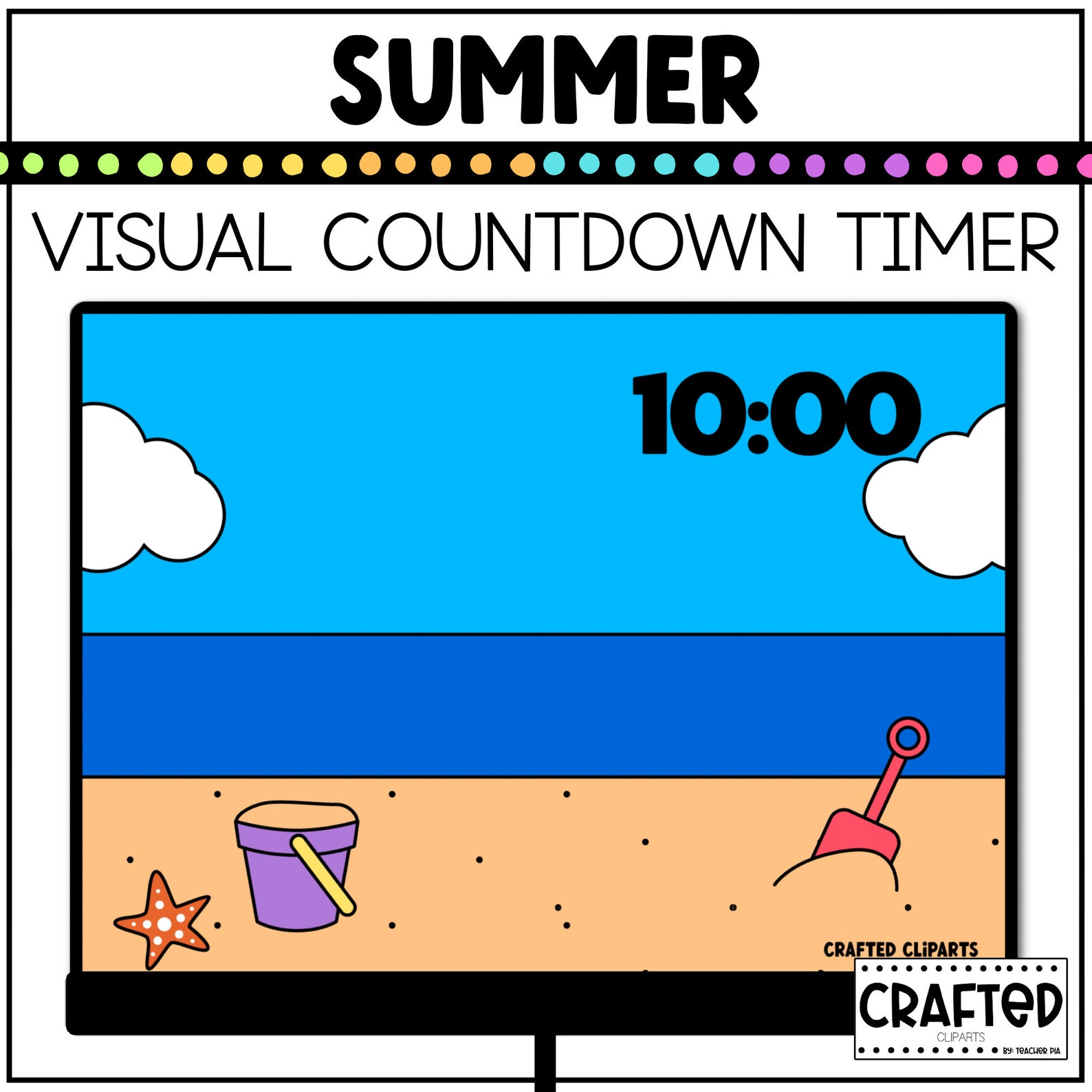 Summer Visual Timer Countdown Classroom Management Tool Transition PPT ...