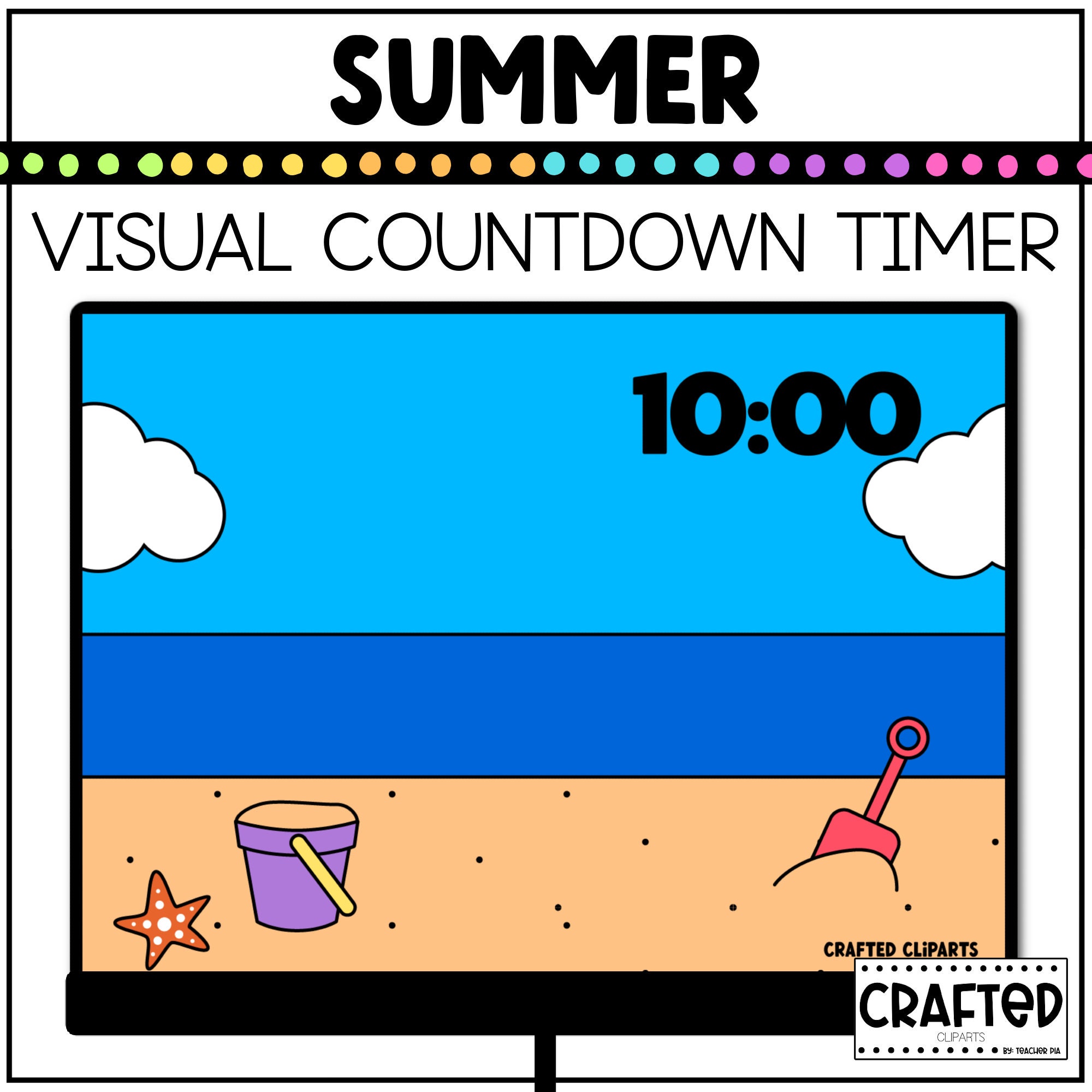 Summer Visual Timer Countdown Classroom Management Tool Transition PPT ...