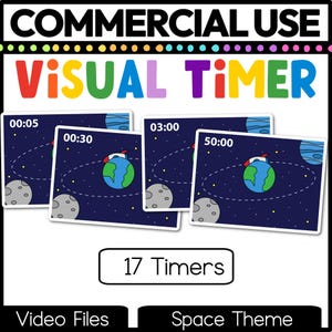 Space Theme Visual Timer Countdown Classroom Management Video Back to ...