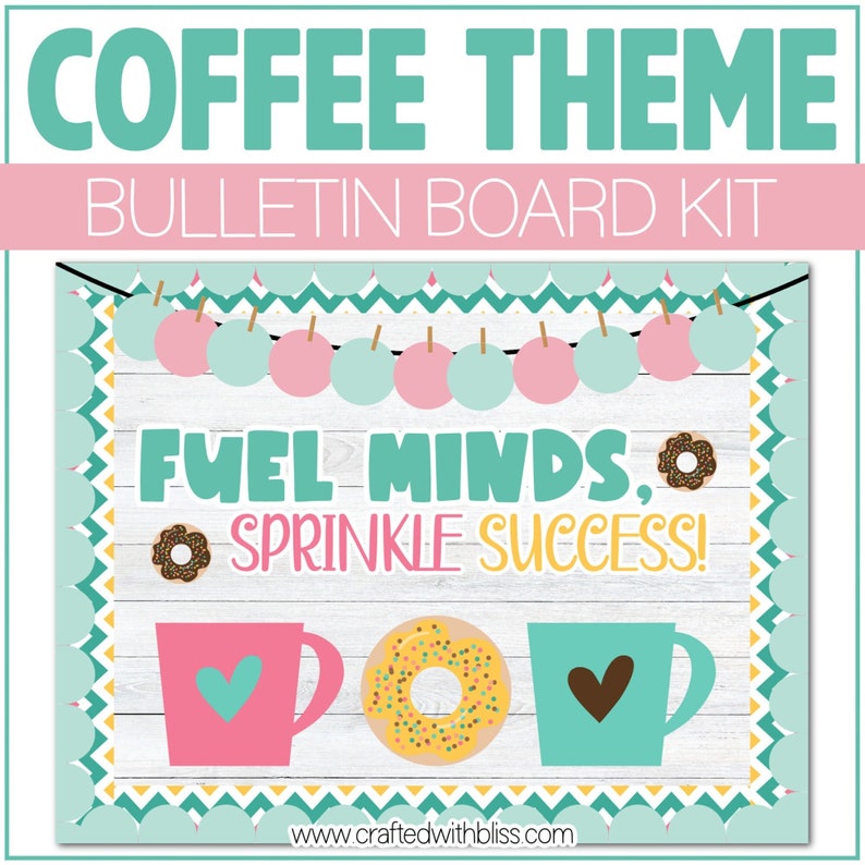 Coffee Theme Bulletin Board Kit - Etsy