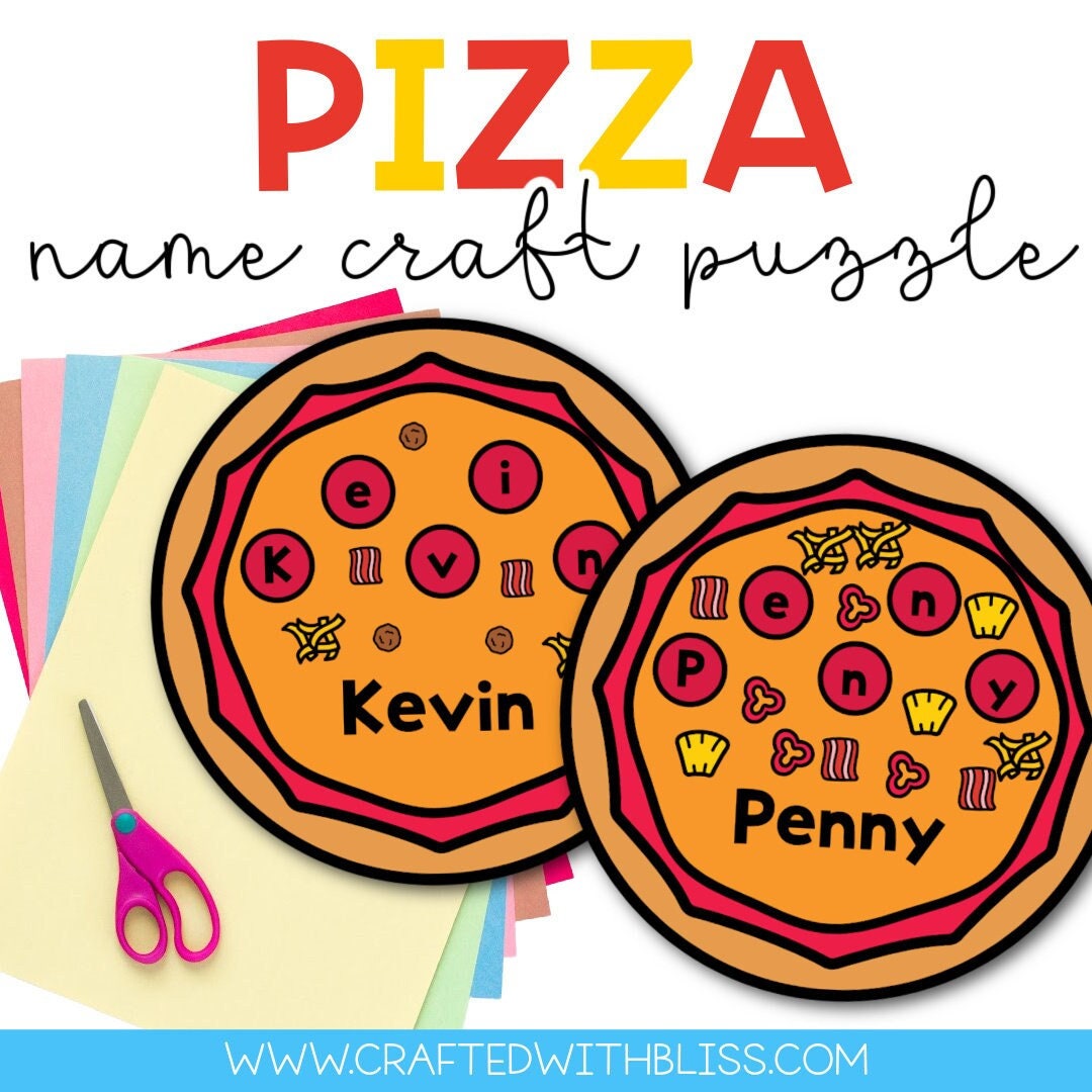 Editable Pizza Name Craft Classroom Bulletin Board Decor Pizza Theme ...