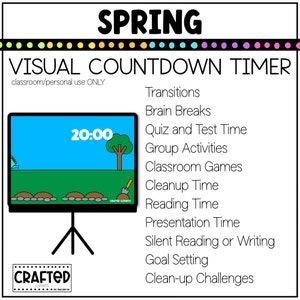 Garden Rainbow Spring Visual Timer Countdown Classroom Management Tool ...