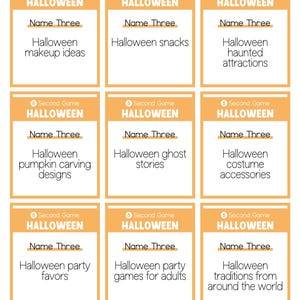 Halloween Party Theme 5 Second Game 50 Cards Fun Friday Ice Breaker ...