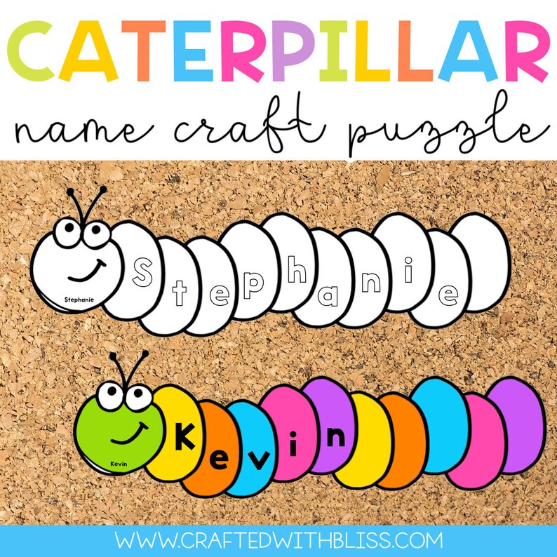 Editable Caterpillar Name Craft Classroom Bulletin Board Decor Spring ...
