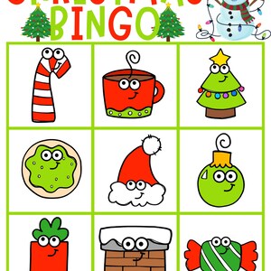 10 Christmas BINGO for Preschool-kindergarten - Etsy