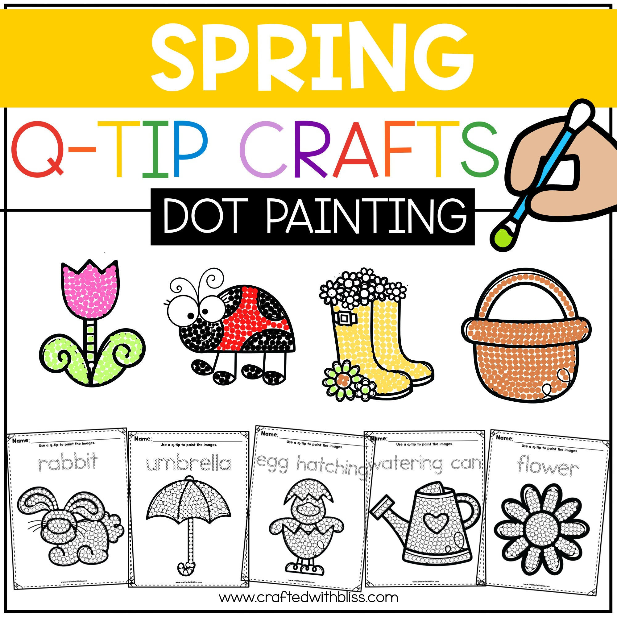 Q-tip Painting Spring Craft - Etsy