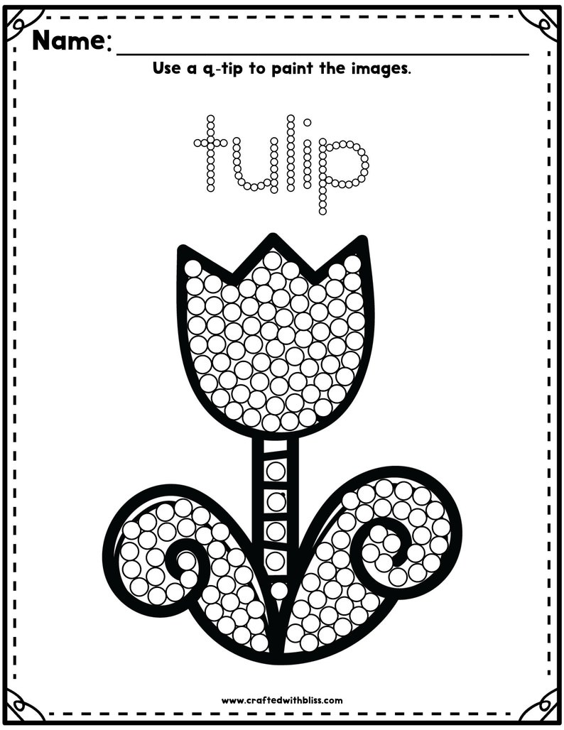 Q-tip Painting Spring Craft - Etsy
