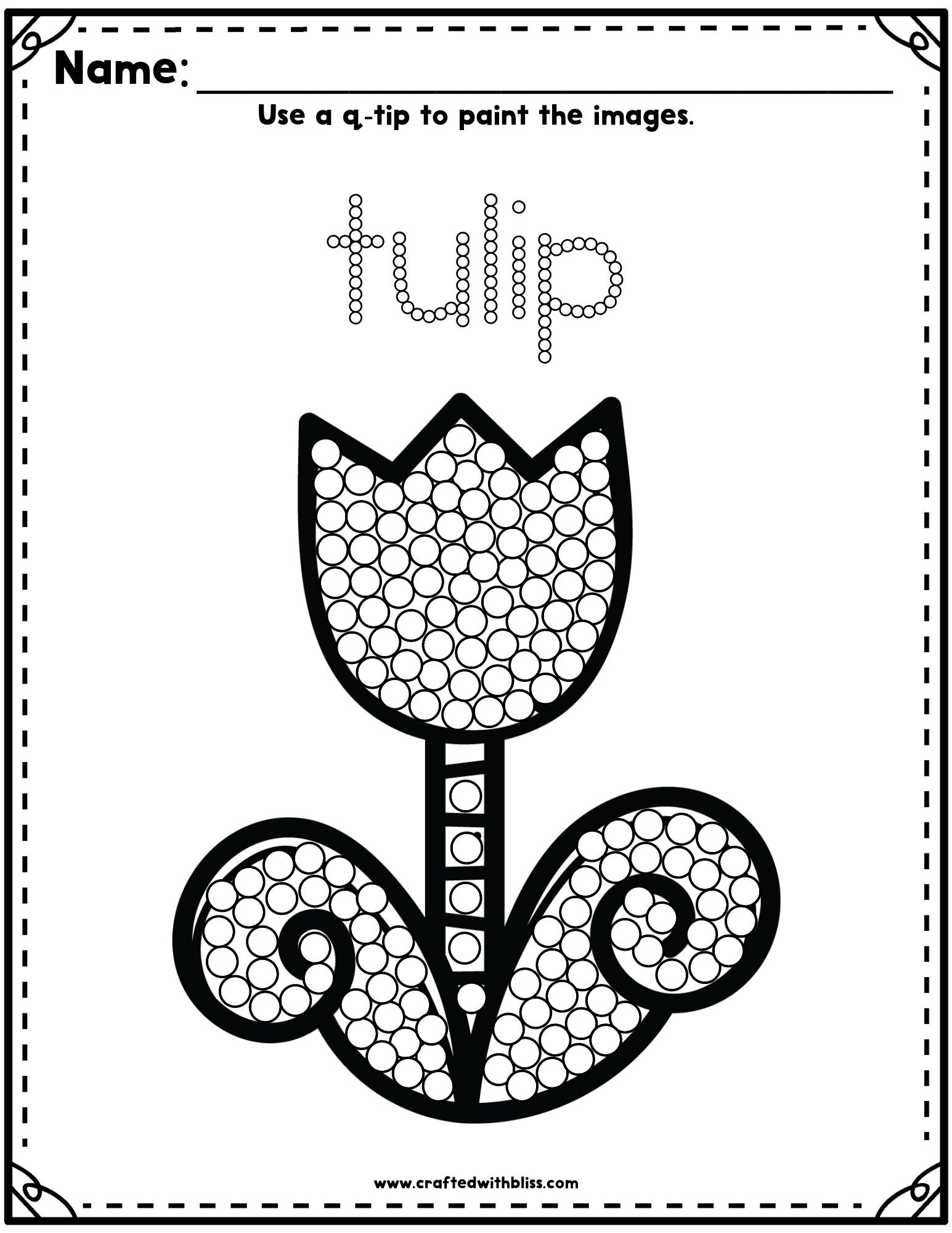 Q-tip Painting Spring Craft - Etsy