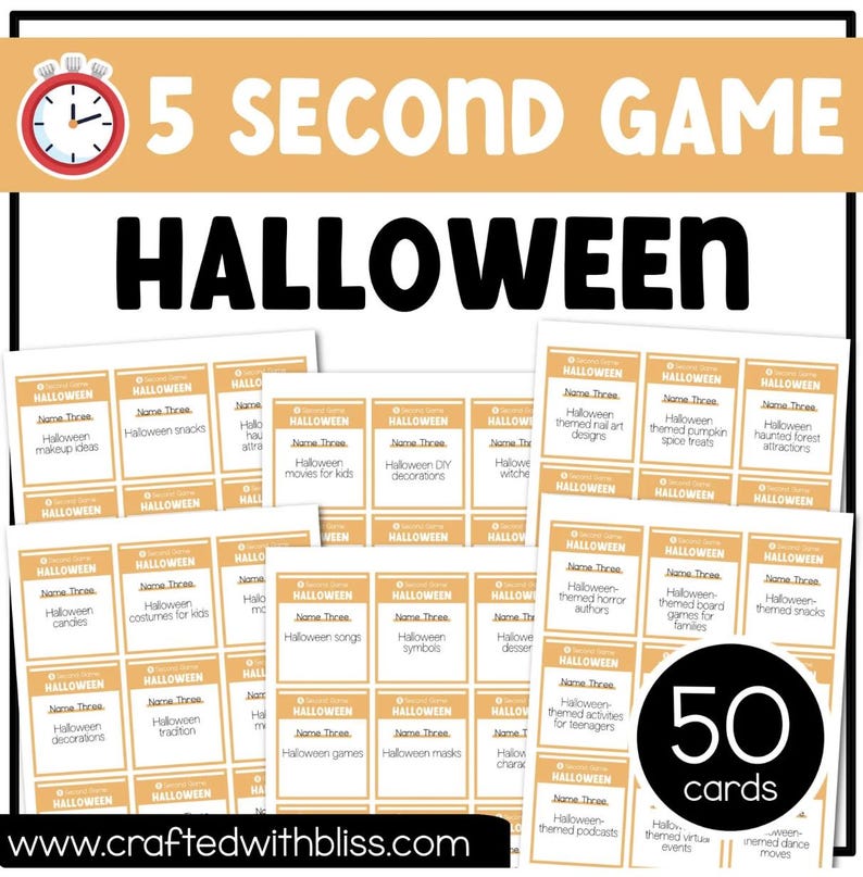 Halloween Party Game Printable Bundle - Etsy