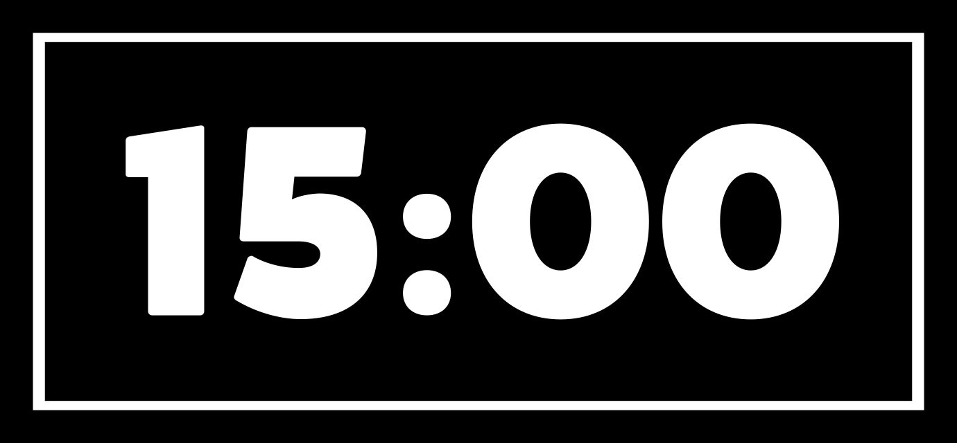 Simple All Black Countdown Timer Classroom Management Tool Commercial ...