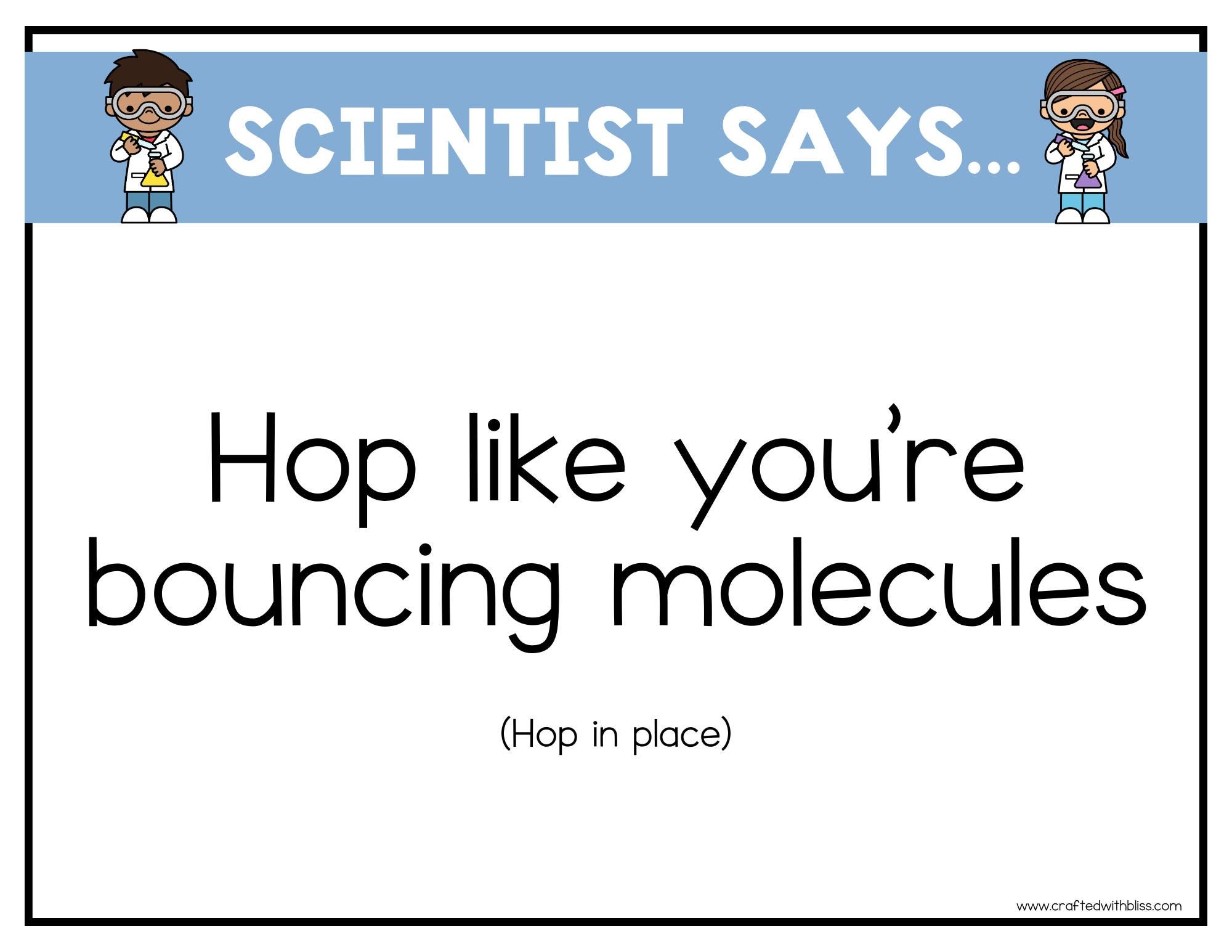 Scientist Says | Science Movement Cards Ice Breaker Gross Motor Game - Etsy