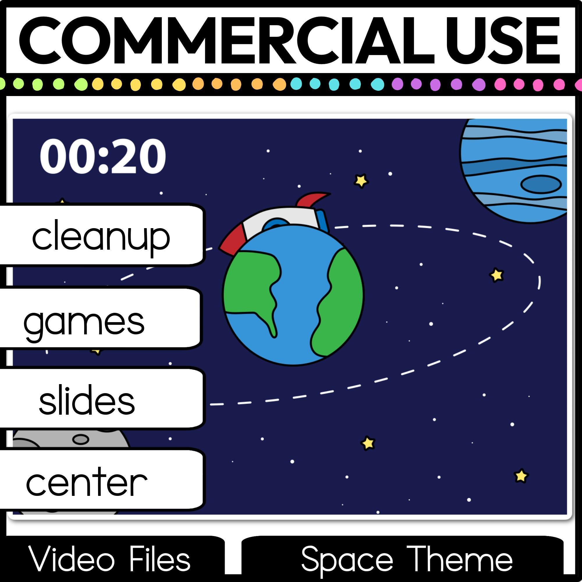 Space Theme Visual Timer Countdown Classroom Management Video Back to ...