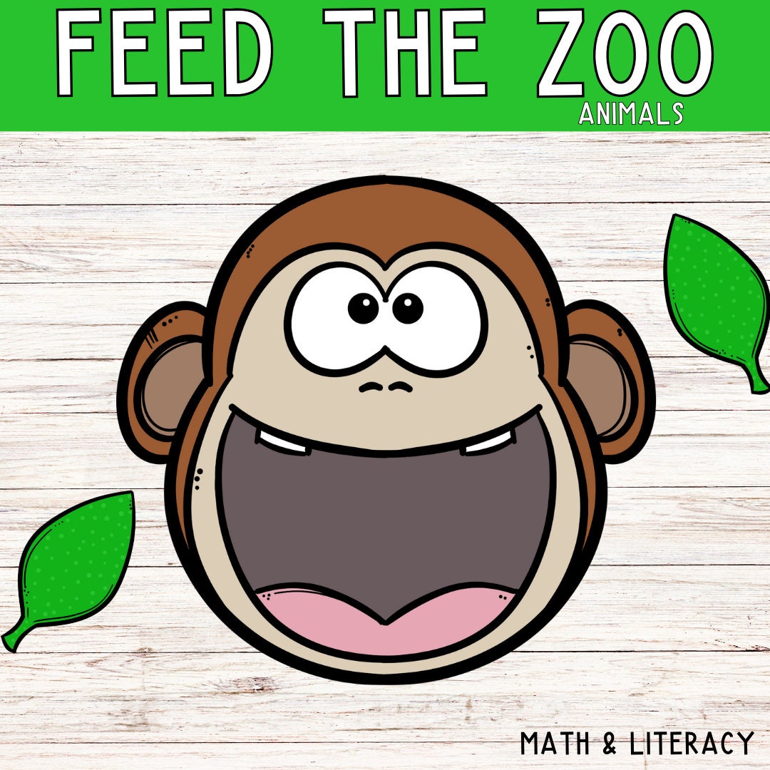 Feed the Zoo Animals Zoo Theme Feed the Animals Literacy Center Math ...